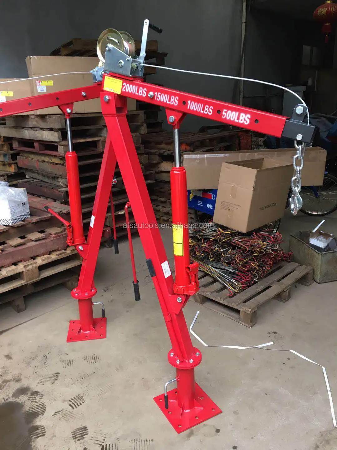 2000 Lb Engine Hoist Hydraulic Shop Crane Swivel Truck Crane - Buy Shop ...