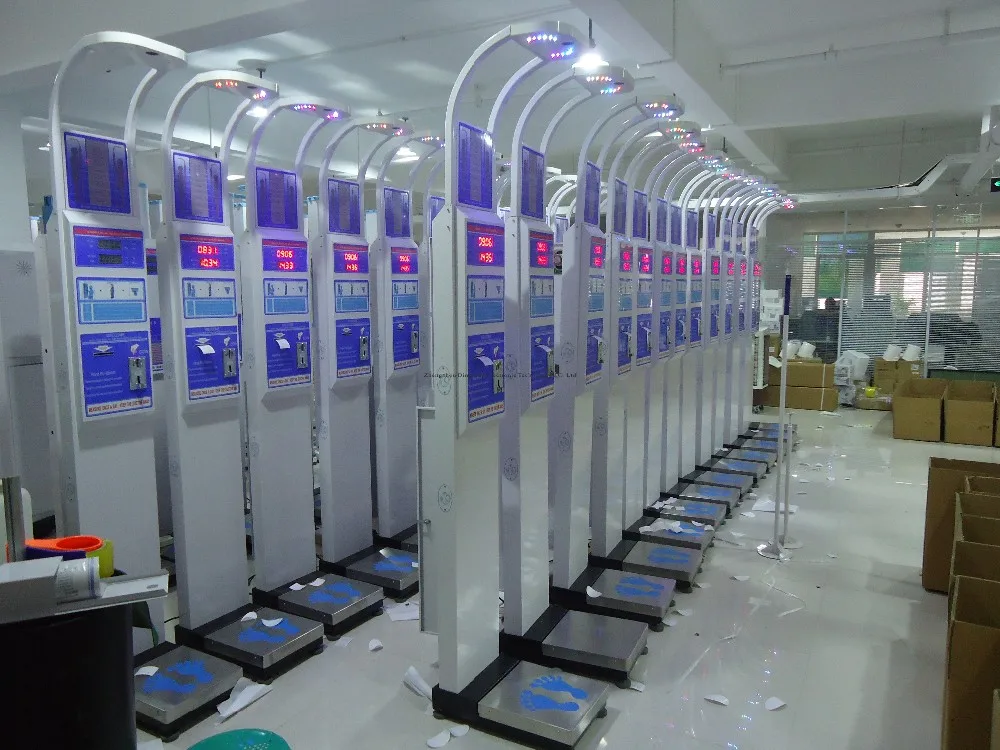 Dhm-15 Height Weight Body Scale With Coin And Printer Adult Height ...