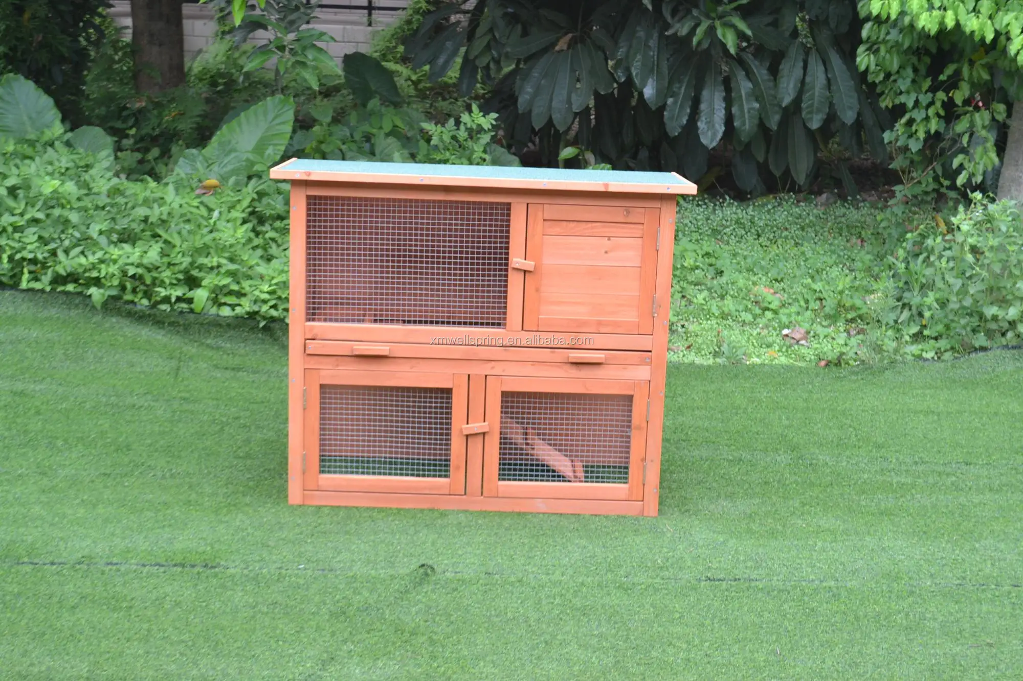 Wooden Two Story Rabbit Hutch - Buy Wooden 2 Story Rabbit Hutches Zinc ...