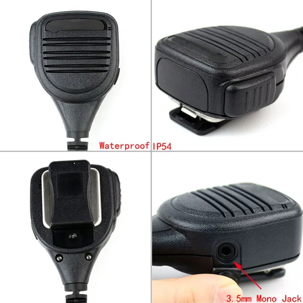 Ptt Handheld Shoulder Waterproof Speaker Mic For Motorola Radio Ht1000 ...