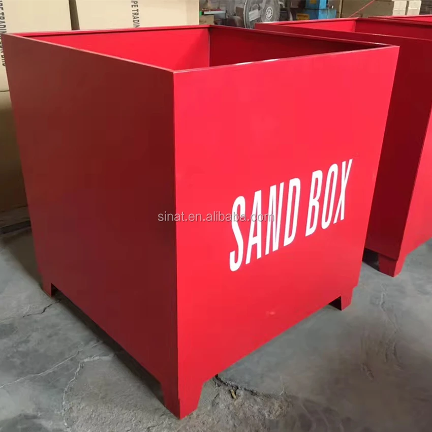 Durable Steel Fire Sand Box - Essential Firefighting Gear