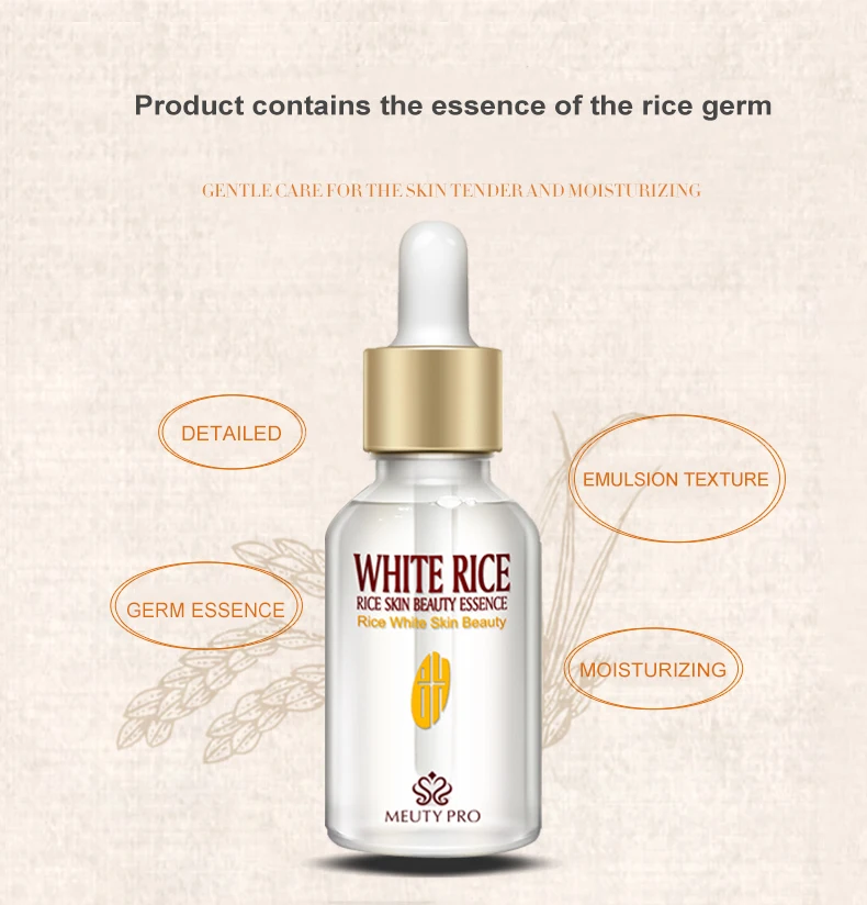 Oem Private Label White Rice Serum Natural & Organic Reduces Wrinkles ...
