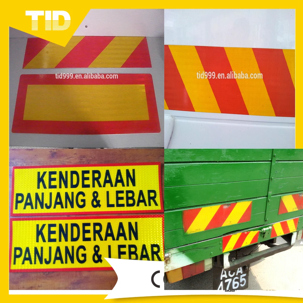 Vehicle Rear Reflection Marking Board with Aluminum Plate