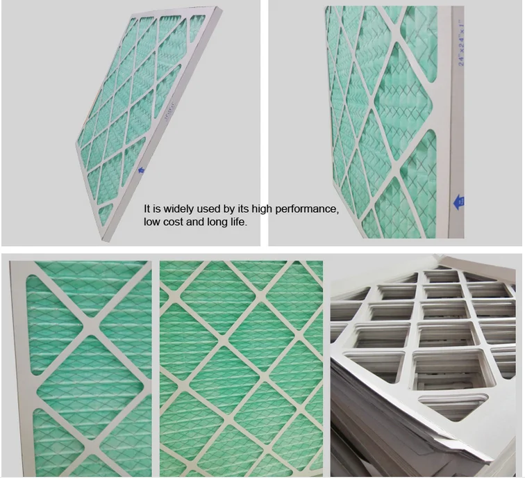 Hot Sale Merv 8 Cardboard Frame Synthetic Media Pleated Air Filter For ...