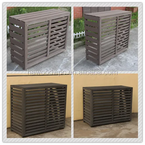 Decorative WPC Wood Air Conditioner Cover - Klimaanlage Abdecken