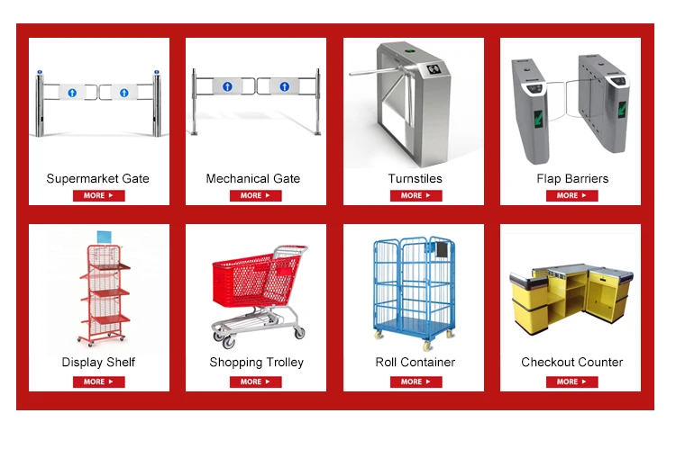 Supermarket Exit Cashier Safety Mechanical Fence Gate - Durable Carbon ...