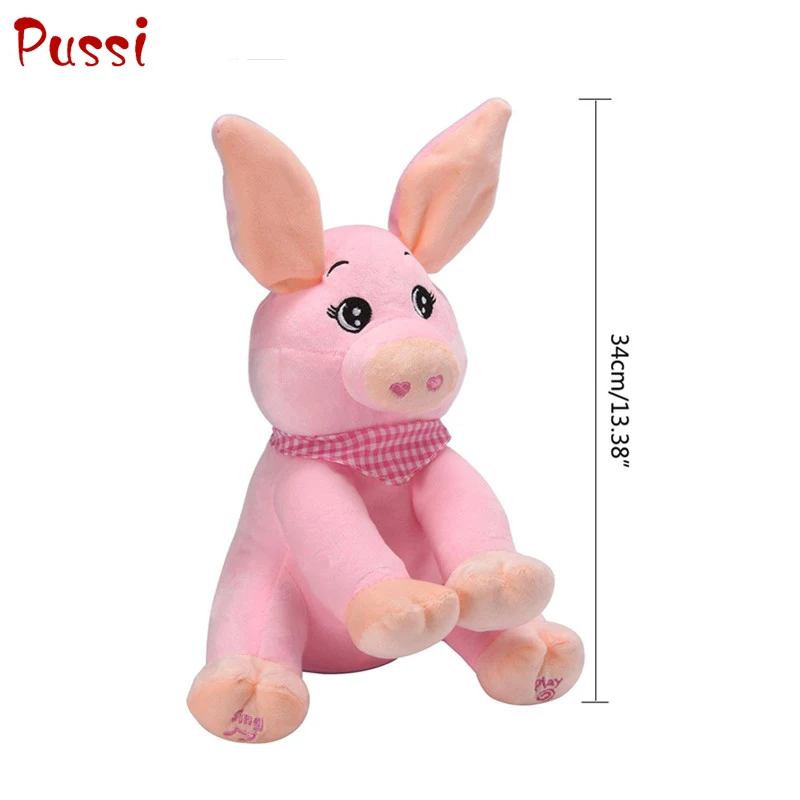 Interactive Talking And Singing Pink Fluffy Cute Stuffed Pig Plush Toy ...