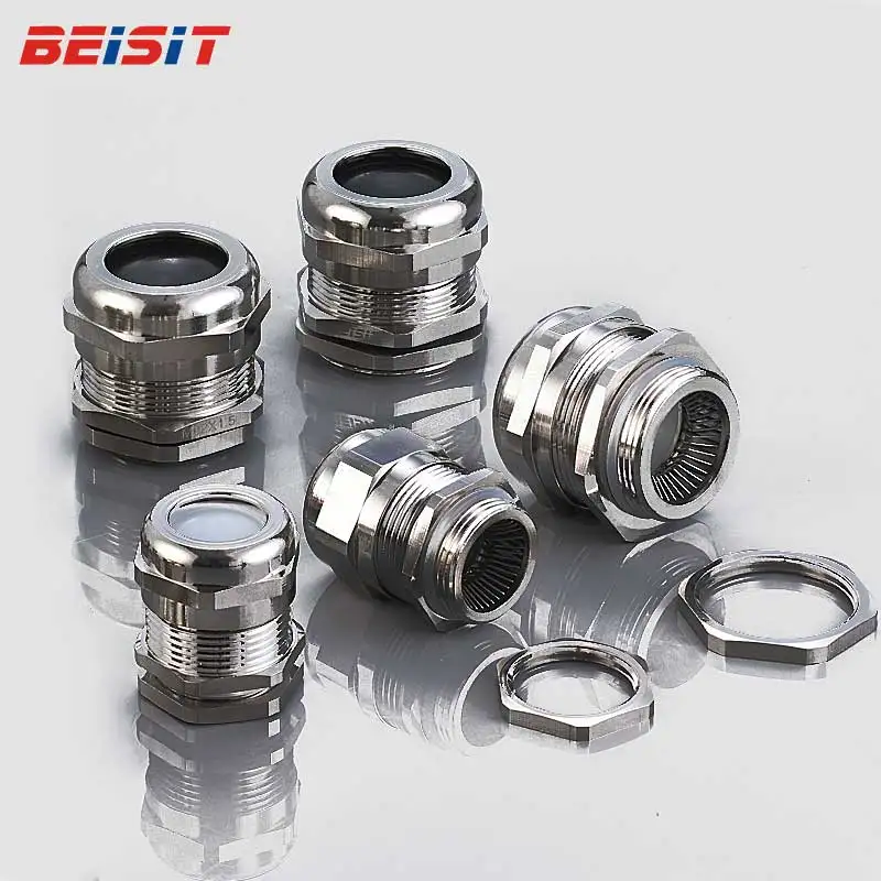 Stainless Steel EMC Cable Gland IP68 - BEISIT M1207BR-EMC-S