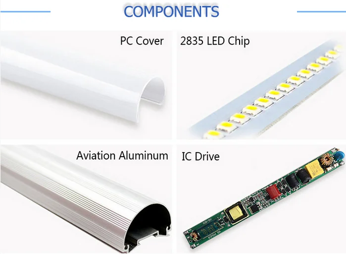 Aluminum+plastic T8 Skd Ckd Led Tube Cover Plastic Cover Led ...