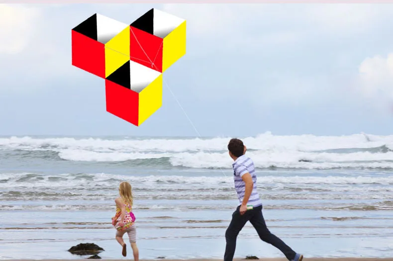 2019 New Design Easy Flying 3d Cube Box Kite For Kids - Buy Kite,New ...
