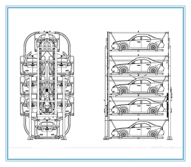 2019 새로운 최고 판매 전기 회전 수직 주차회전 플랫폼 Buy 주차plc 제어 자동 회전식 주차 시스템회전식 주차 시스템 Product On