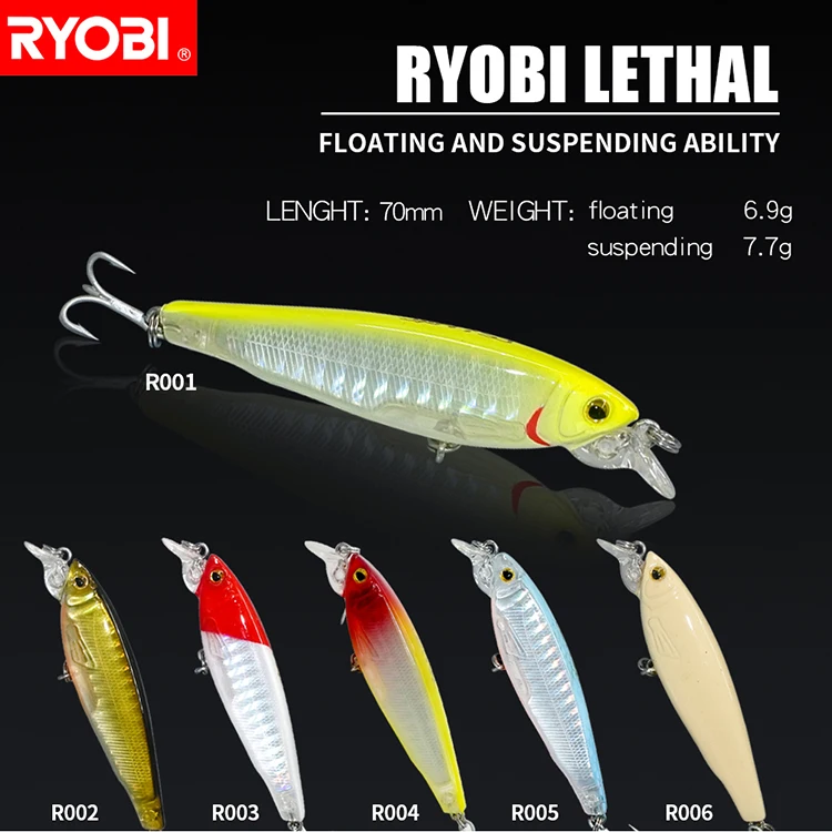 Ryobi Lethal Fishing Lures Hard Manufacturers Unpainted Pike Blanks ...