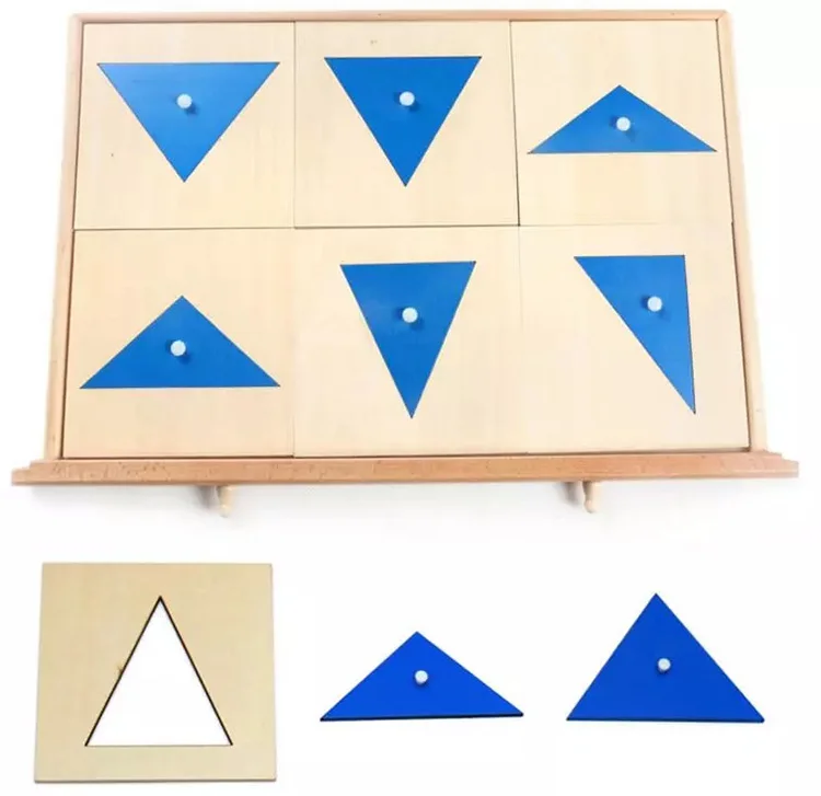 Montessori Geometric Cabinet Blue With Box Early Preschool Puzzle ...