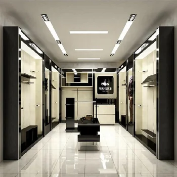 Modern Clothing Store Display Cabinet With Garment Display Rack And Aa ...