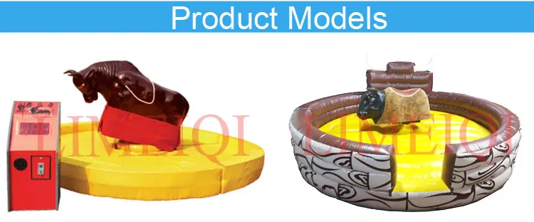Coin Operated Kids Mechanical Bull Rides Inflatable Mechanical Bull ...