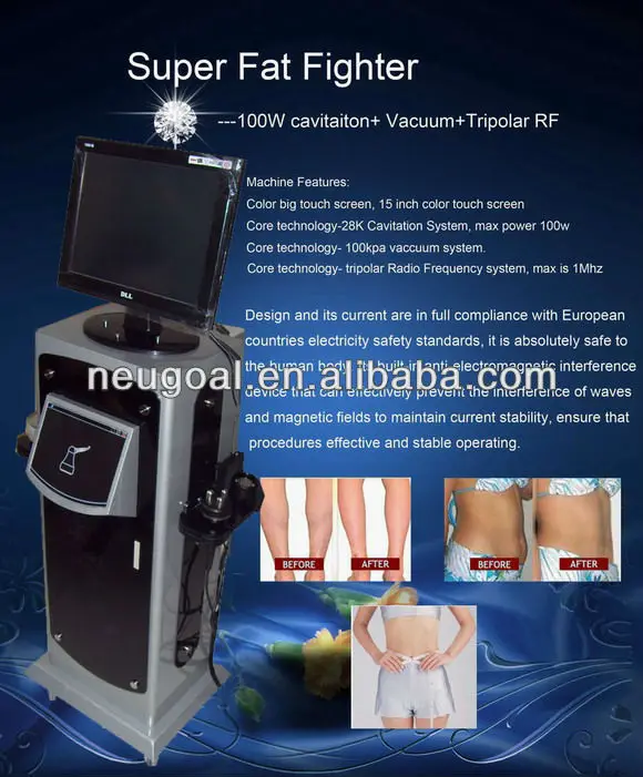 5 In 1 Cavitation Rf Radio Frequency Radionics Machine With Vacuum Rf ...