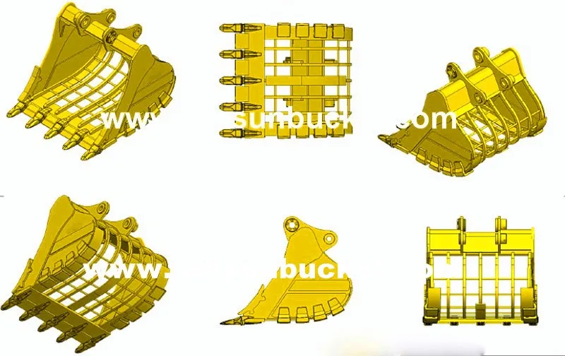 Excavator Spare Parts Excavator Skeleton Bucket Excavator Sieve Bucket ...