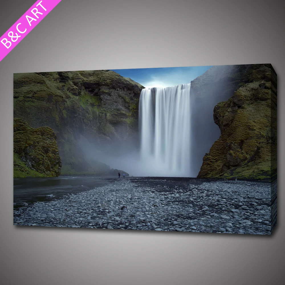 Home Decoration Waterfall Picture 3d Wall Painting On Canvas - Buy 3d ...