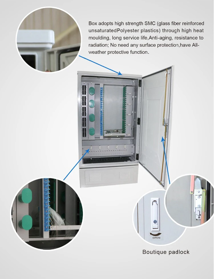 576 Cores Fttx Outdoor Water Proof Fiber Optical Cross Connect Cabinet ...