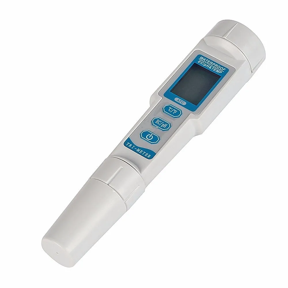 Digital 3 In 1 Ph/ec/temp Tri-meter Water Tester Meter With Atc ...