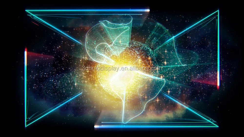 저가 3d 홀로그램 유형 프로젝션 프로젝트에 수있는 설득력있는 홀로그램 환상 야외 프로젝터 메쉬 스크린