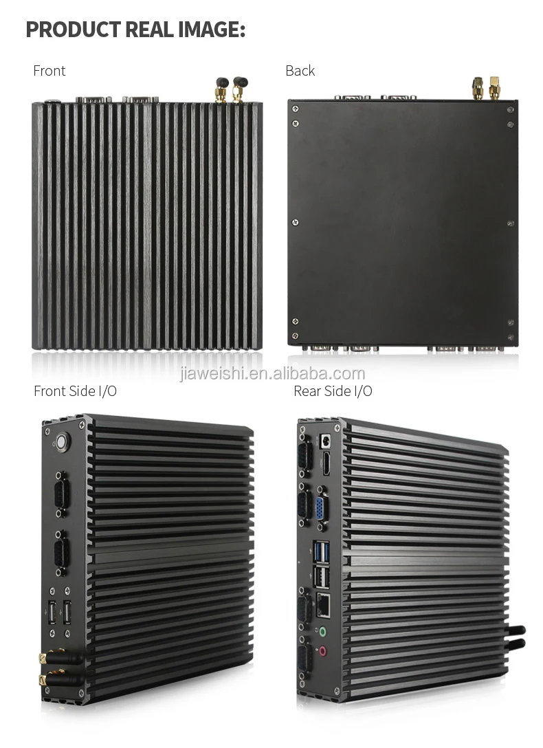 New J1900 Linux Fanless Embedded X86 Computer Industrial Mini Box Pc With 6 X Com,6 X Usb With ...