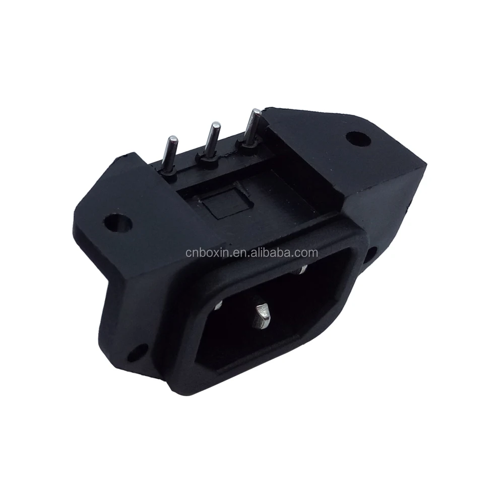Iec 320 C14 Male Power Connector Screw Hole - Buy C14 Connector,Male ...