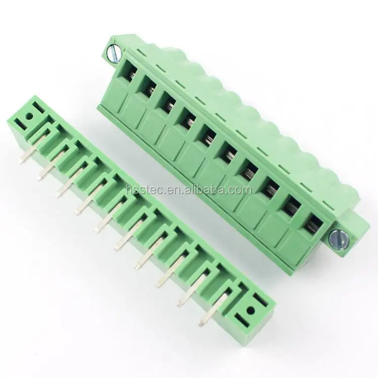 10P Right Angle Screw Terminal Block Connector - 5.08mm Pitch