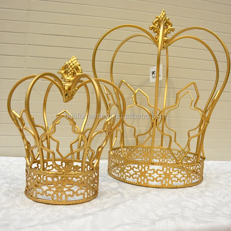 Wedding Favor Metal Crown Centerpiece - Elegant Floral Wedding ...