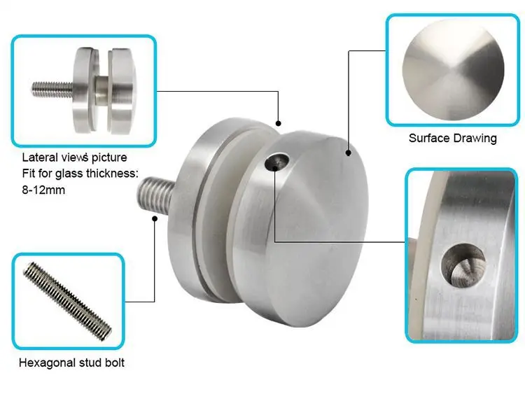 Stainless Steel Glass Hardware Fastener - Durable & Stylish