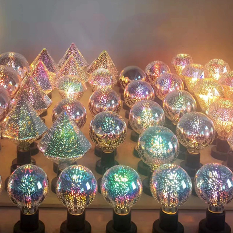 New Design Hot Sale Tape Cone Shape 3d Fireworks Magic Led Night Light ...