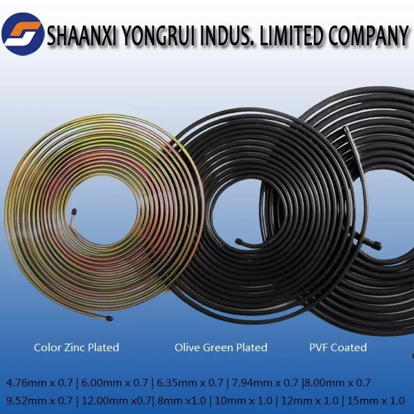 Automotive Brake Lines Olive Green Coating Steel Bundy Tube - Buy Brake ...