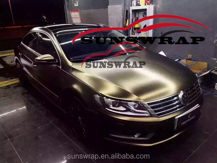 Black Satin Chrome Metallic Matt Car Wrap Vinyl For Vehicle Wraps 1.52 ...