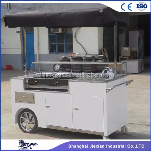 JX-CR200 Hand Push Mobile Outdoor Ice Cream Cart Ice Slush Cart