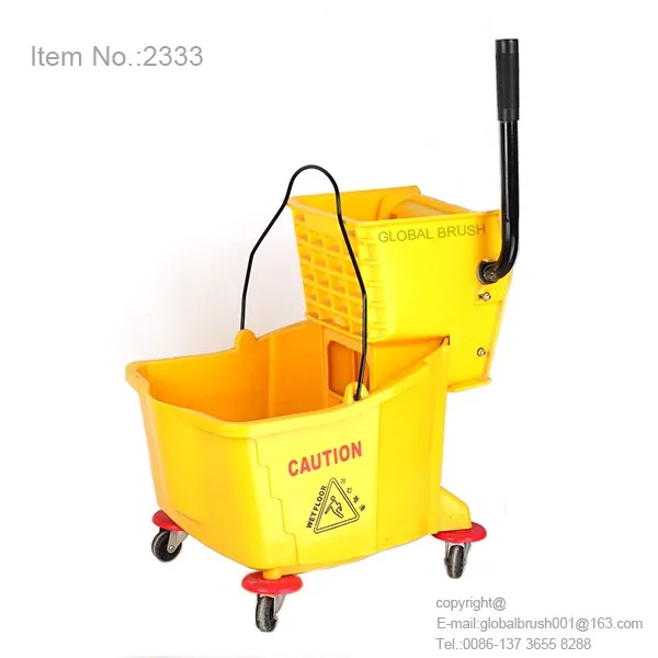Hq2337 Yellow Color For Heavy Duty Cleaning Industrial 20l Mop Bucket ...