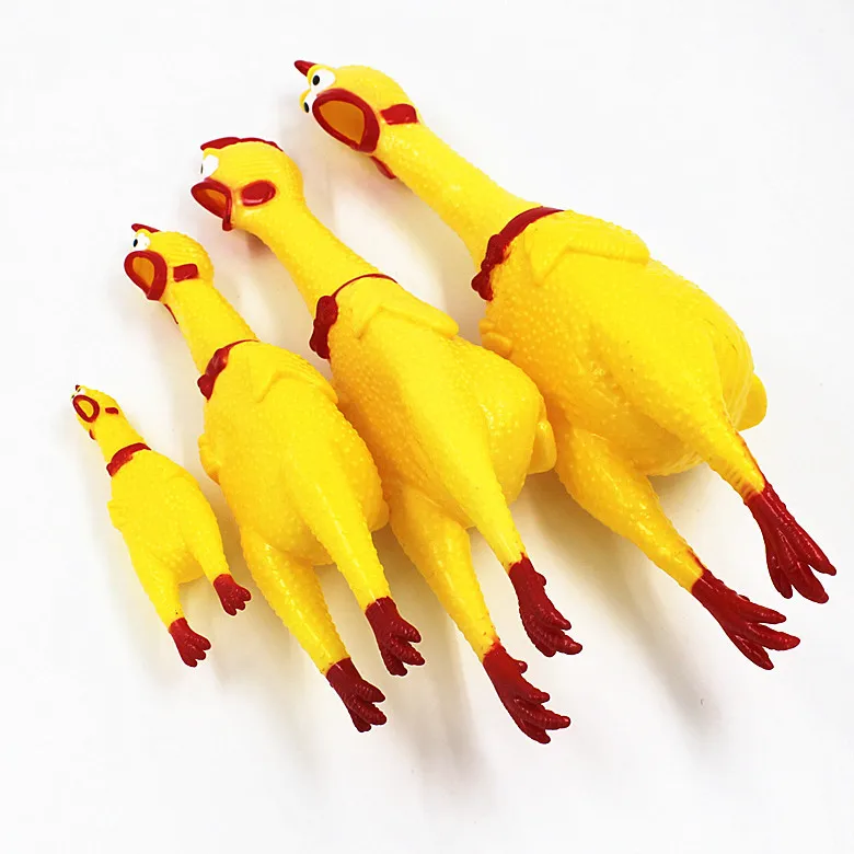 Screaming Yellow Rubber Chicken Squeaky Pet Dog Chew Toy - Buy ...