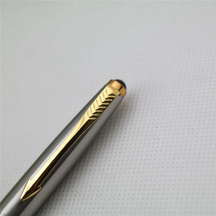 Simple Silver Color Stainless Steel Parker Ballpoint Pen