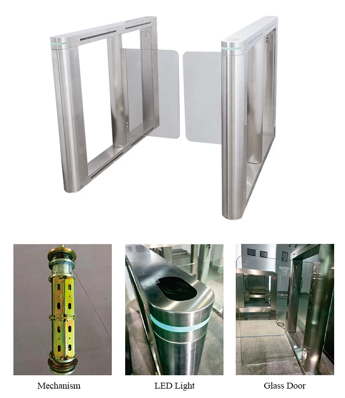 Automatic Security Pedestrian Speed Gates Swing Barcode Barrier Gate ...