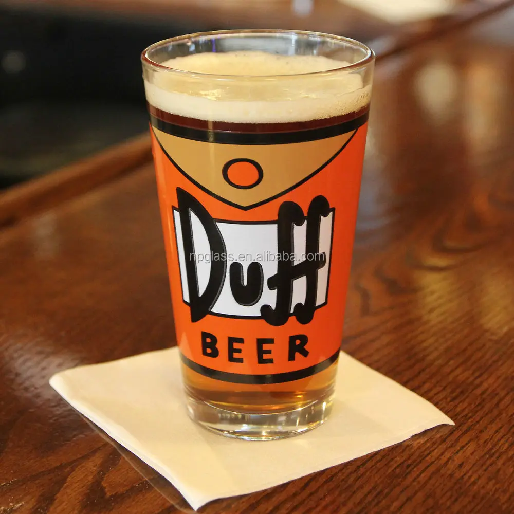 Clear Transparent Duff Beer Pint Glass - 16oz Factory OEM