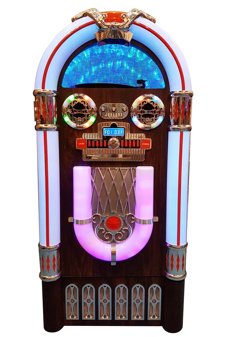 2018 Hot Selling Retro Jukebox With 3 Speed Turntable,Cd Player,Fm ...