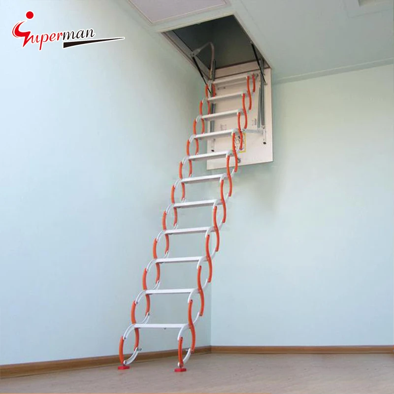 High Quality Telescopic Electric Attic Ladder Staircases For Small ...