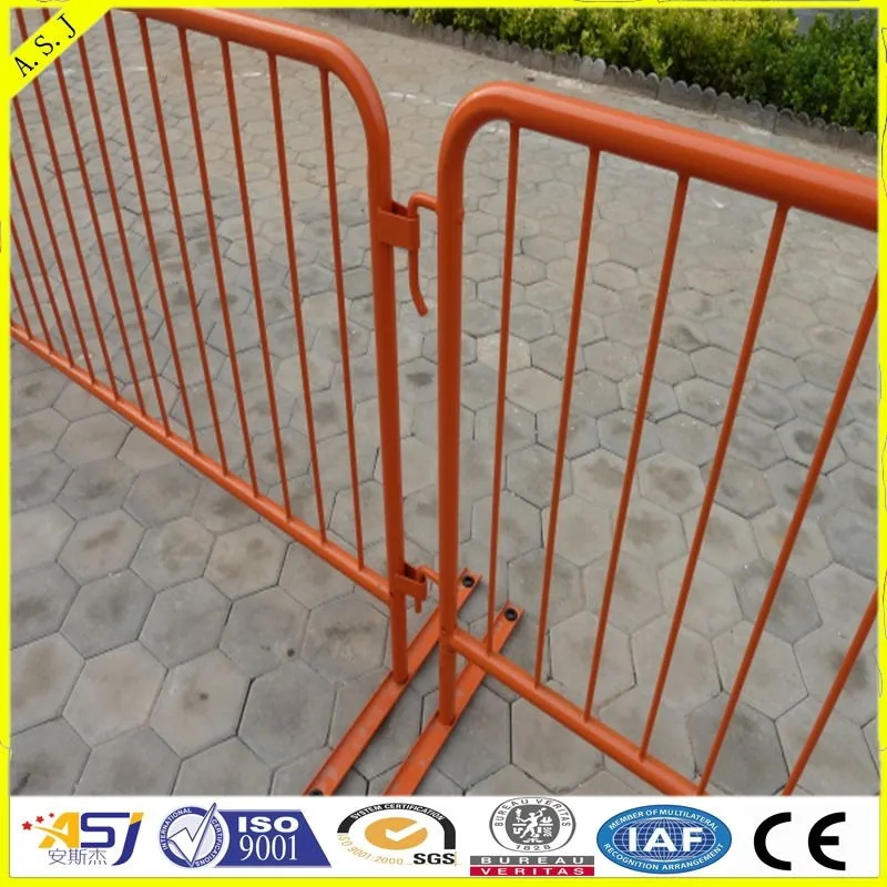 8ft Heavy Duty Interlocking Steel Barricade Galvanized Construction ...