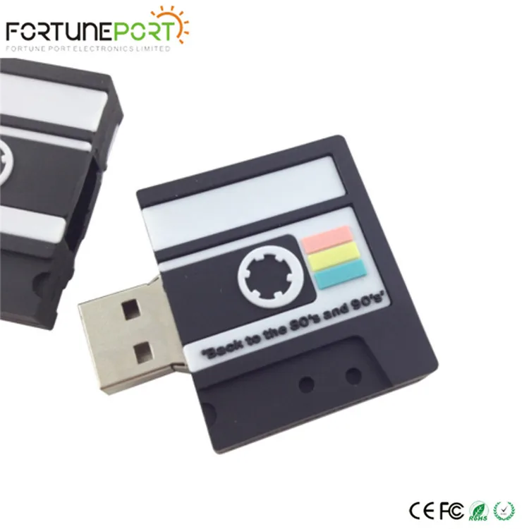 3d Custom Cd Usb Flashdrive Cassette Tape Shaped Usb Pendrive 32gb For ...