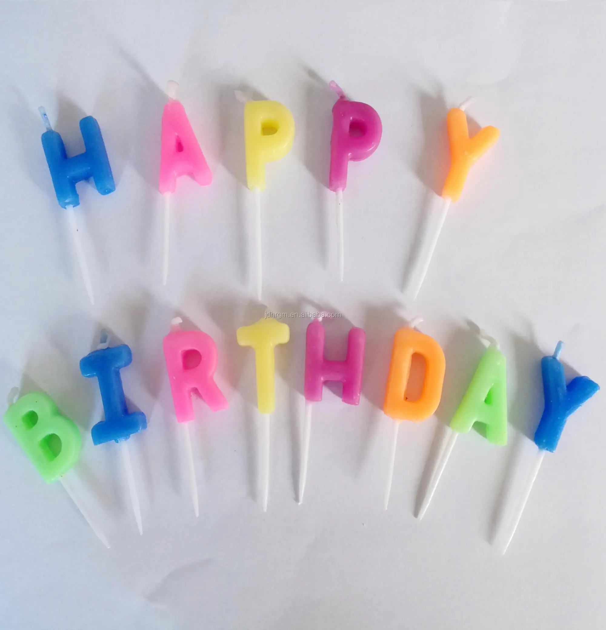 Colorful Happy Birthday Letter Shape Cake Candles - Buy Cake Candle ...
