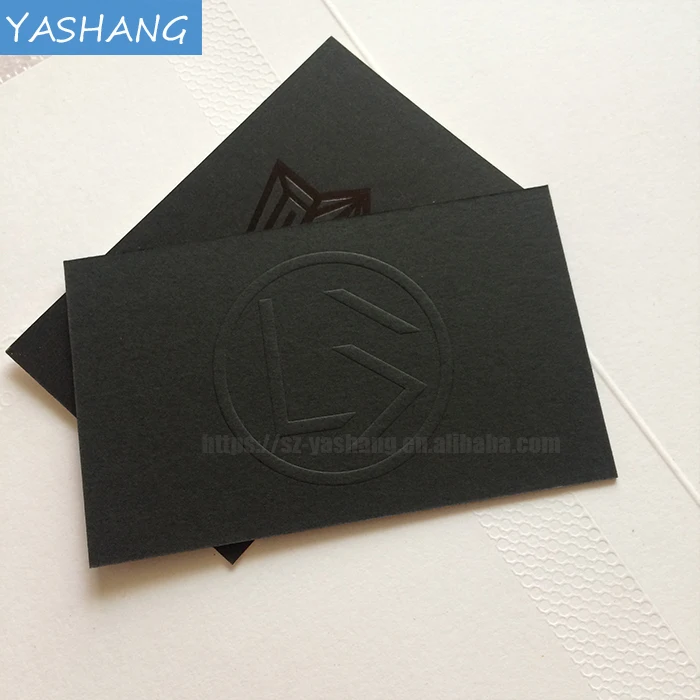 Fancy Business Card Design With White Printing Custom Black Letterpress ...