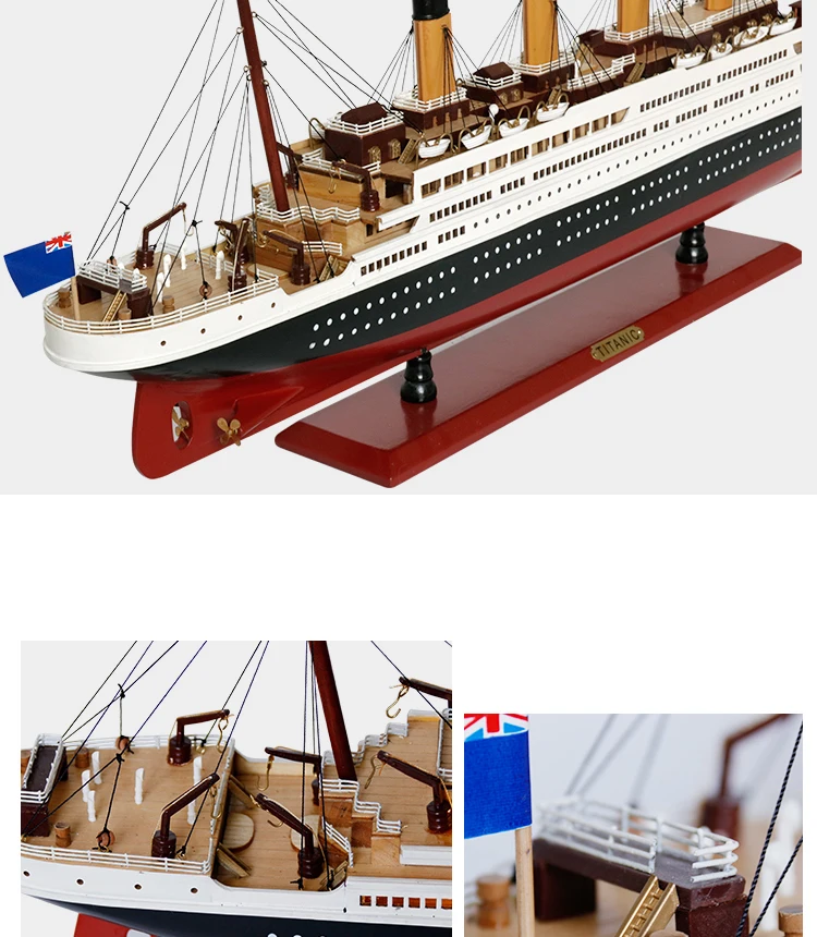 Nautical Rms Titanic Wooden Cruise Ship Model With Led Lights 31.5 ...