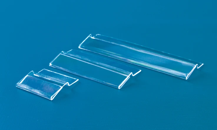 Slatwall Price Tag Holders - Clear Acrylic Display Solutions