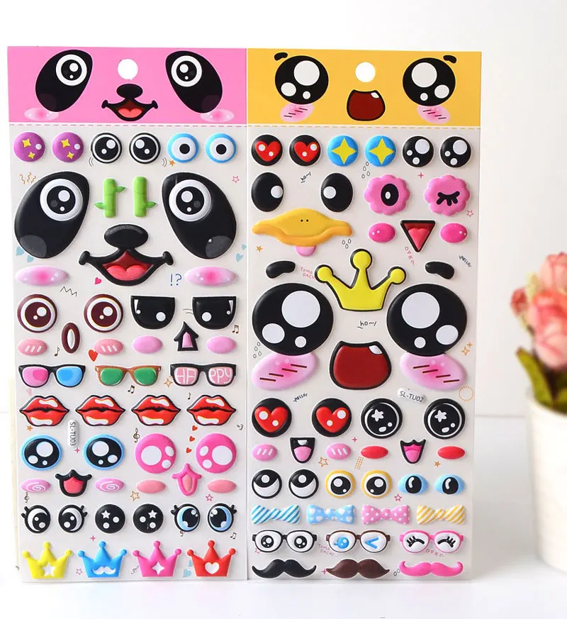 Eyes And Nose Diy Stickers For Kids,Bubble Stickers For Scrapbooking ...