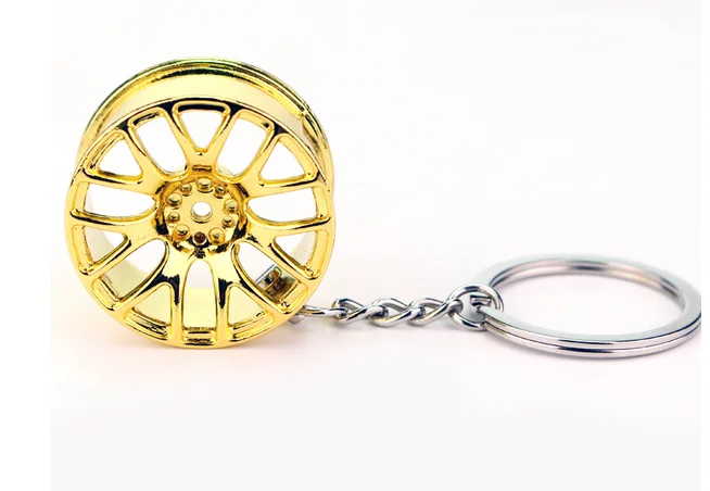 Automotive Wheel Hub Key Ring Modified Car Parts Metal Key Chain Car ...