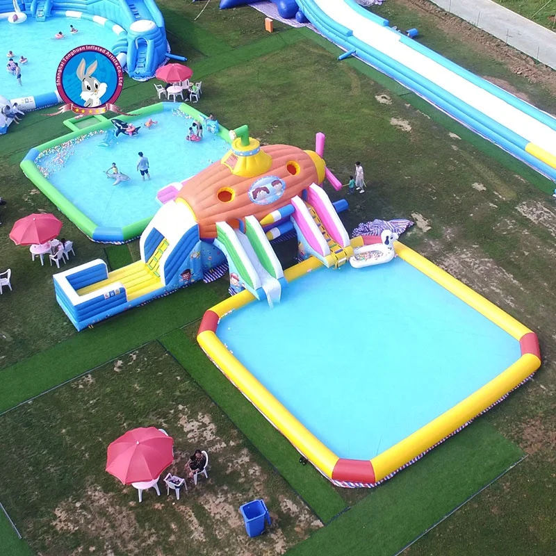 Deep Sea Submarine Slide - Fun Inflatable Water Park